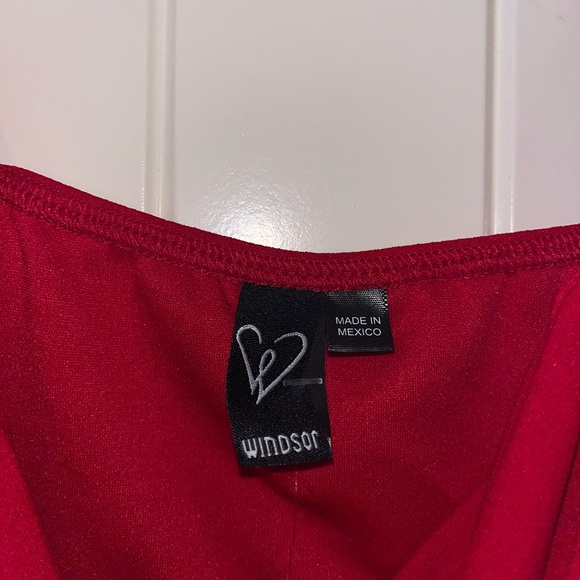 Windsor | Dresses | Windsor Red Body On Dress Mini | Poshmark